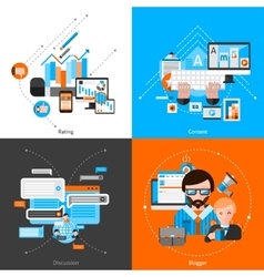Feedback flat icons Royalty Free Vector Image - VectorStock