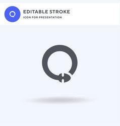 Ouroboros icon filled flat sign solid Royalty Free Vector