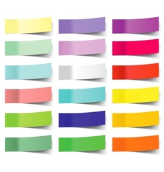 Colorful sticky notes set post stickers Royalty Free Vector
