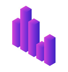 Column graph icon isometric style Royalty Free Vector Image