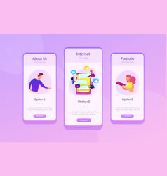 Internet forum app interface template Royalty Free Vector