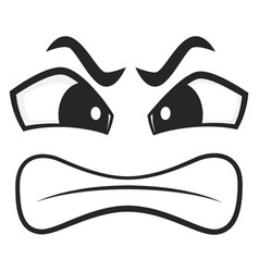 Crazy face expression cartoon emotion comic Vector Image