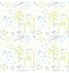 Seamless ecology and environment pattern Vector Image