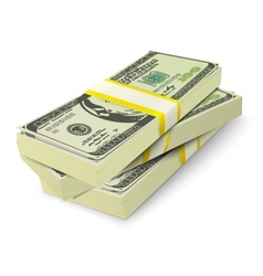 Money stack banknotes and coins concept Royalty Free Vector