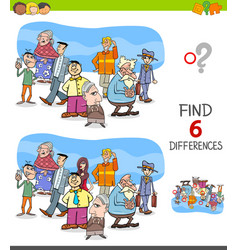 Finding differences children activity game happy Vector Image