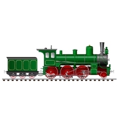 Retro trains with wagons Royalty Free Vector Image