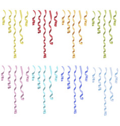 Party decorations color streamers or curling Vector Image