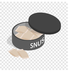 Swedish snus chewing tobacco isometric icon Vector Image