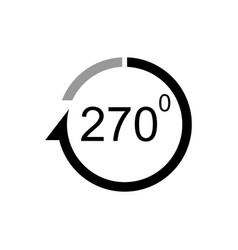 Angle 270 degrees icon Royalty Free Vector Image