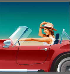 Cartoon toy wind up car Royalty Free Vector Image