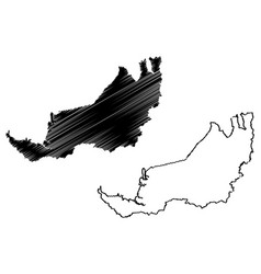 Sarawak map Royalty Free Vector Image - VectorStock