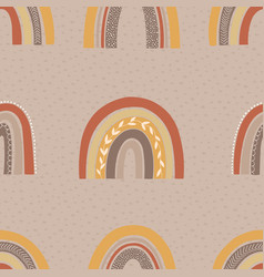 Abstract modern boho rainbows seamless pattern Vector Image