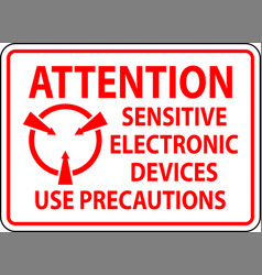 Static warning sign attention - sensitive Vector Image