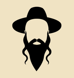 Oriental sage priest mage rabbi beard old mystery Vector Image