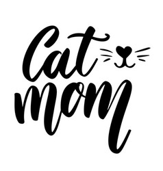 Cats font cute black and white alphabet numbers Vector Image