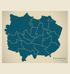 Modern map - lancashire county with districts Vector Image