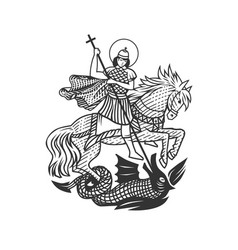Saint george on red background Royalty Free Vector Image