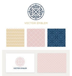 Mono line graphic design templates Royalty Free Vector Image