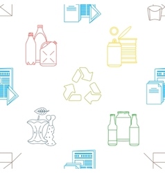 Color separated waste labels Royalty Free Vector Image