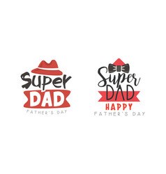 To best father logo design happy fathers day Vector Image