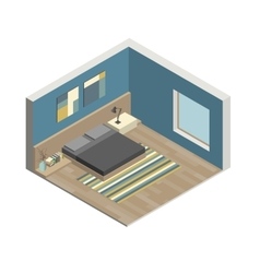 Bedroom perspective view Royalty Free Vector Image