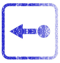 Pull left framed textured icon Royalty Free Vector Image