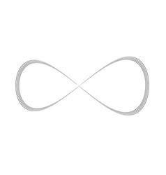Black infinity symbol icon rectangular shape Vector Image