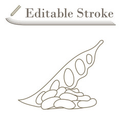 Dried beans isolated on white background Vector Image