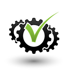 Mechanical check mark Royalty Free Vector Image