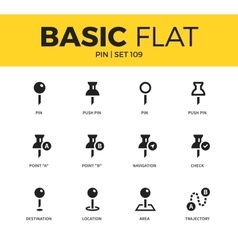 Map pin icon set Royalty Free Vector Image - VectorStock