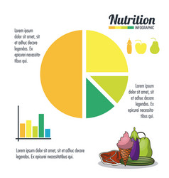 Cartoon food pyramid nutrition infographic Vector Image