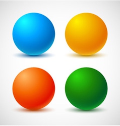 Glossy spheres buttons set Royalty Free Vector Image