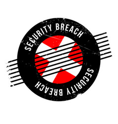 Security breach rubber stamp Royalty Free Vector Image