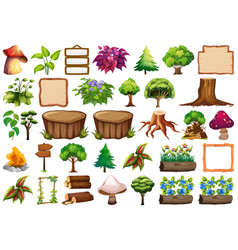 Isolated tree stump element Royalty Free Vector Image