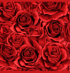 Rose flower seamless pattern background texture Vector Image