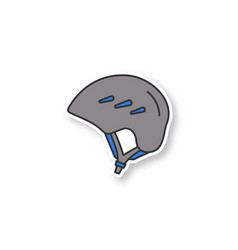 Snowboarding emblem with skull in hat ski glasses Vector Image