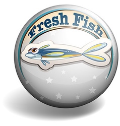 Fresh fish logo icon line art symbol design Vector Image