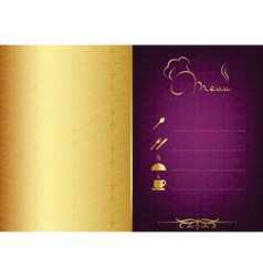 Golden - purple food menu Royalty Free Vector Image