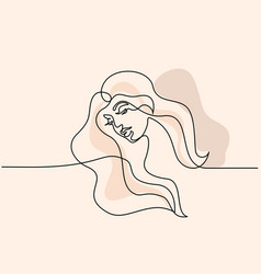 Portrait beautiful woman on white background Vector Image