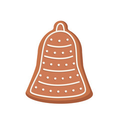 Christmas gingerbread bell homemade cookies Vector Image