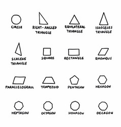 Basic geometric shapes icon set Royalty Free Vector Image