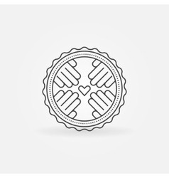 Handmade Emblems in Linear Style Royalty Free Vector Image
