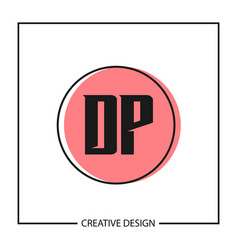 Initial letter dp logo template design Royalty Free Vector