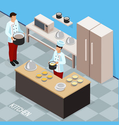 Catering isometric view Royalty Free Vector Image