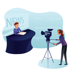 News tv logo design template Royalty Free Vector Image