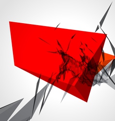 Shattered black square background Royalty Free Vector Image