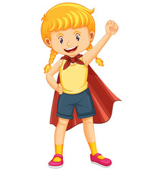 Superhero kid cartoon Royalty Free Vector Image