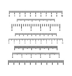 Scale with numbers for rulers units measurement Vector Image