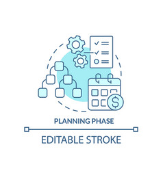 Closing phase concept icon Royalty Free Vector Image