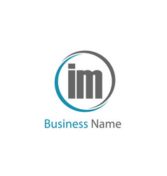 Initial letter im logo template design Royalty Free Vector